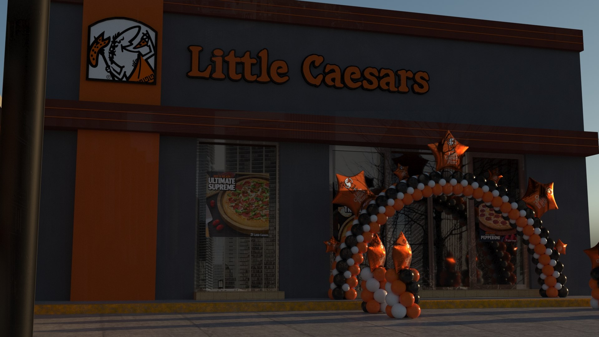 Little Caesars Building Arch Model - TurboSquid 1417580