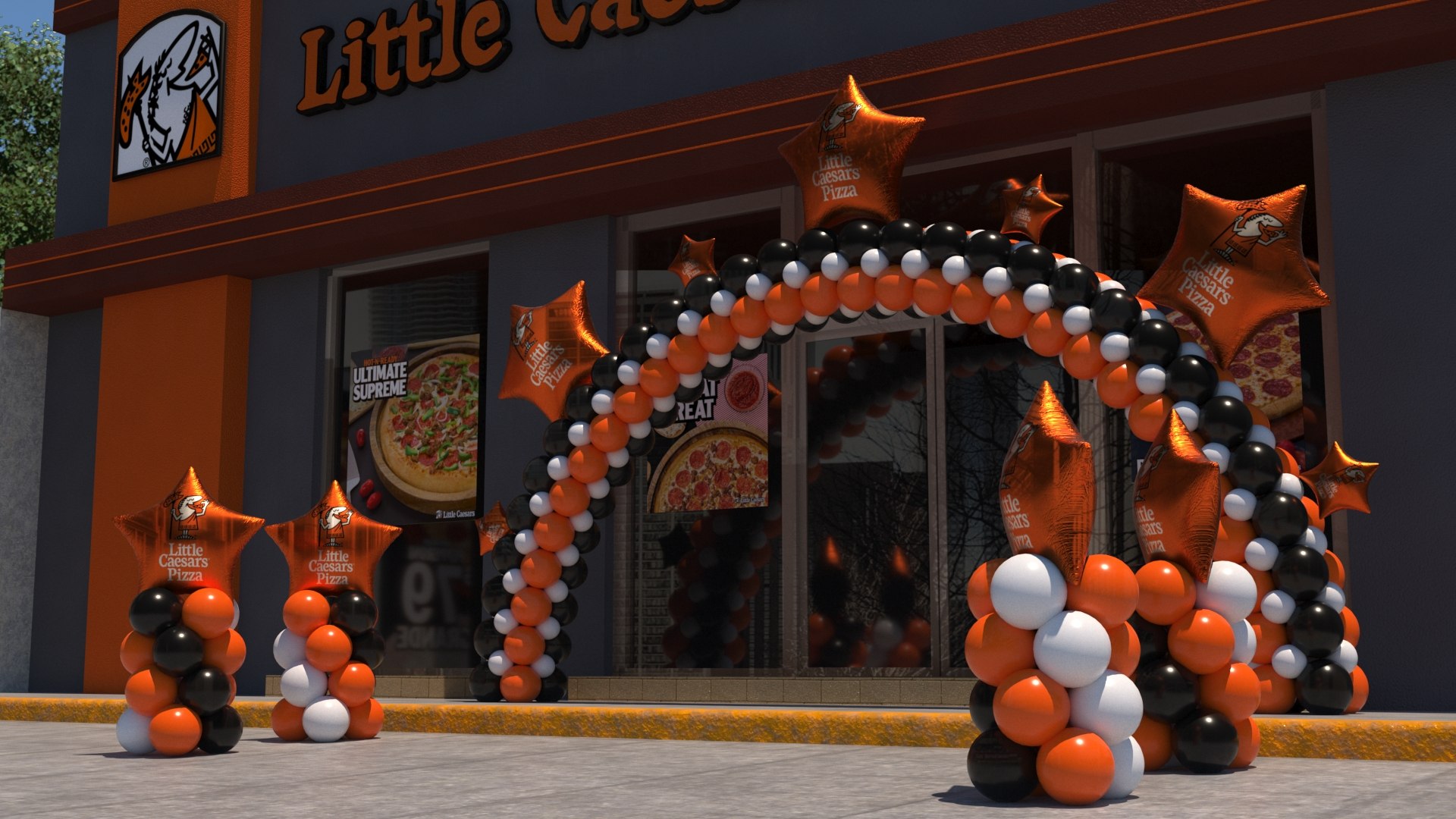 Little Caesars Building Arch Model - TurboSquid 1417580