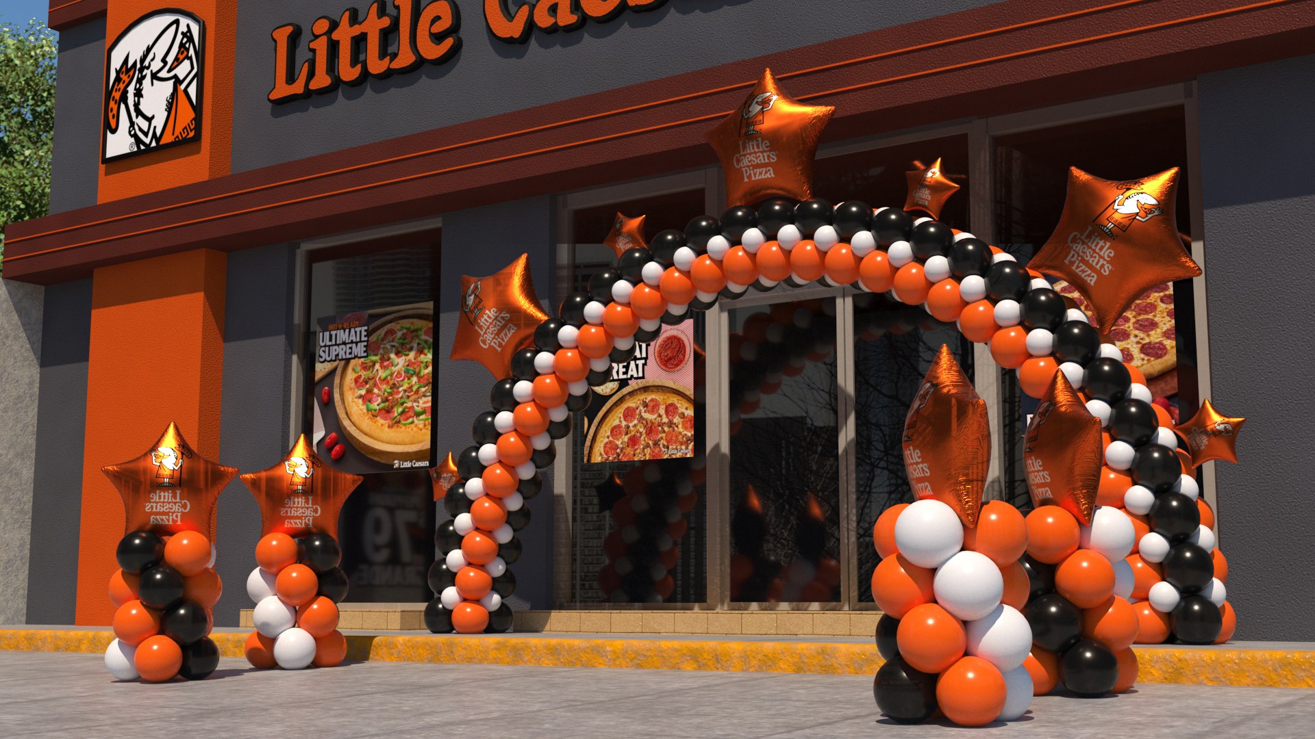 Little Caesars Building Arch Model - TurboSquid 1417580