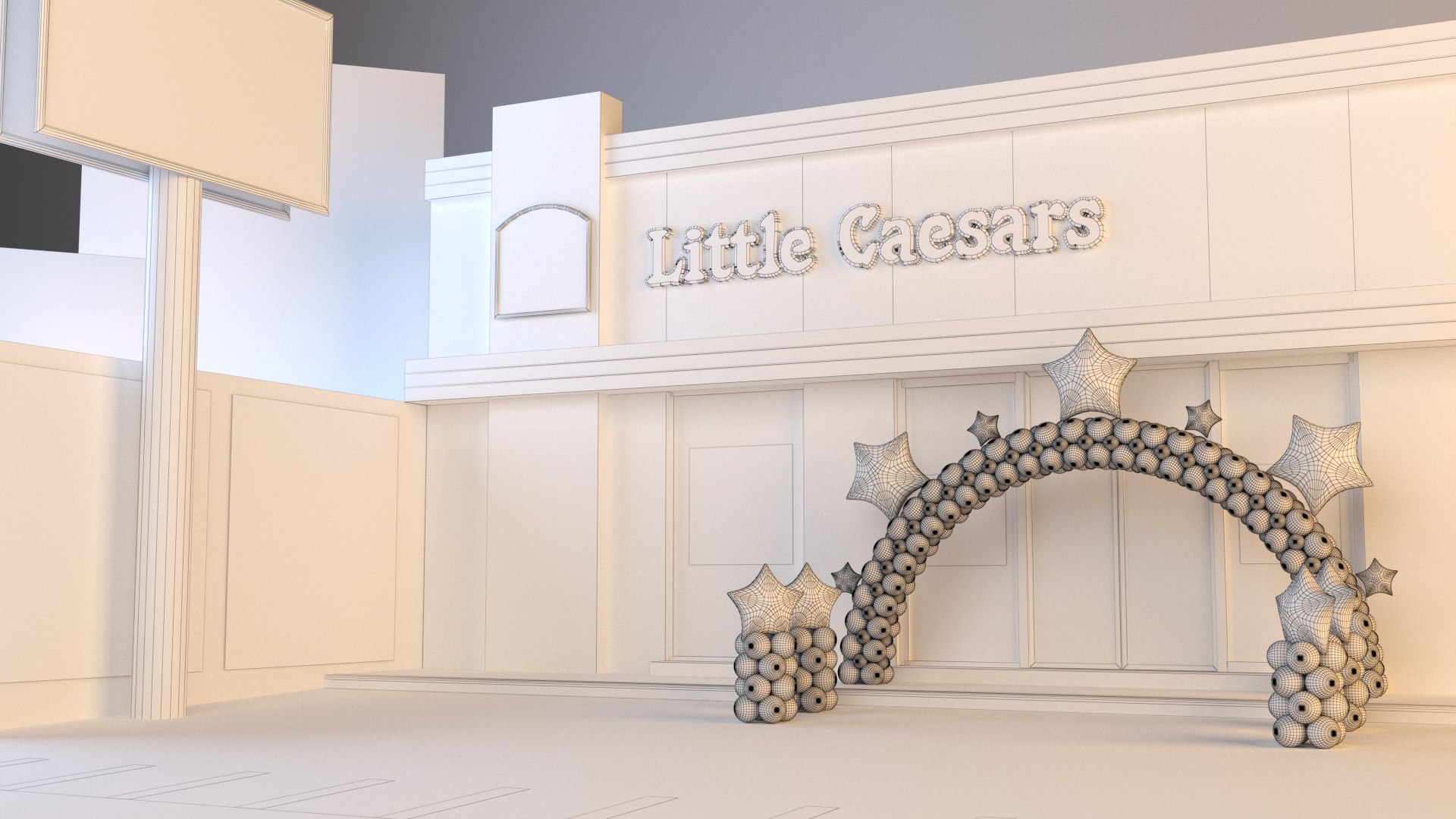 Little Caesars Building Arch Model - TurboSquid 1417580