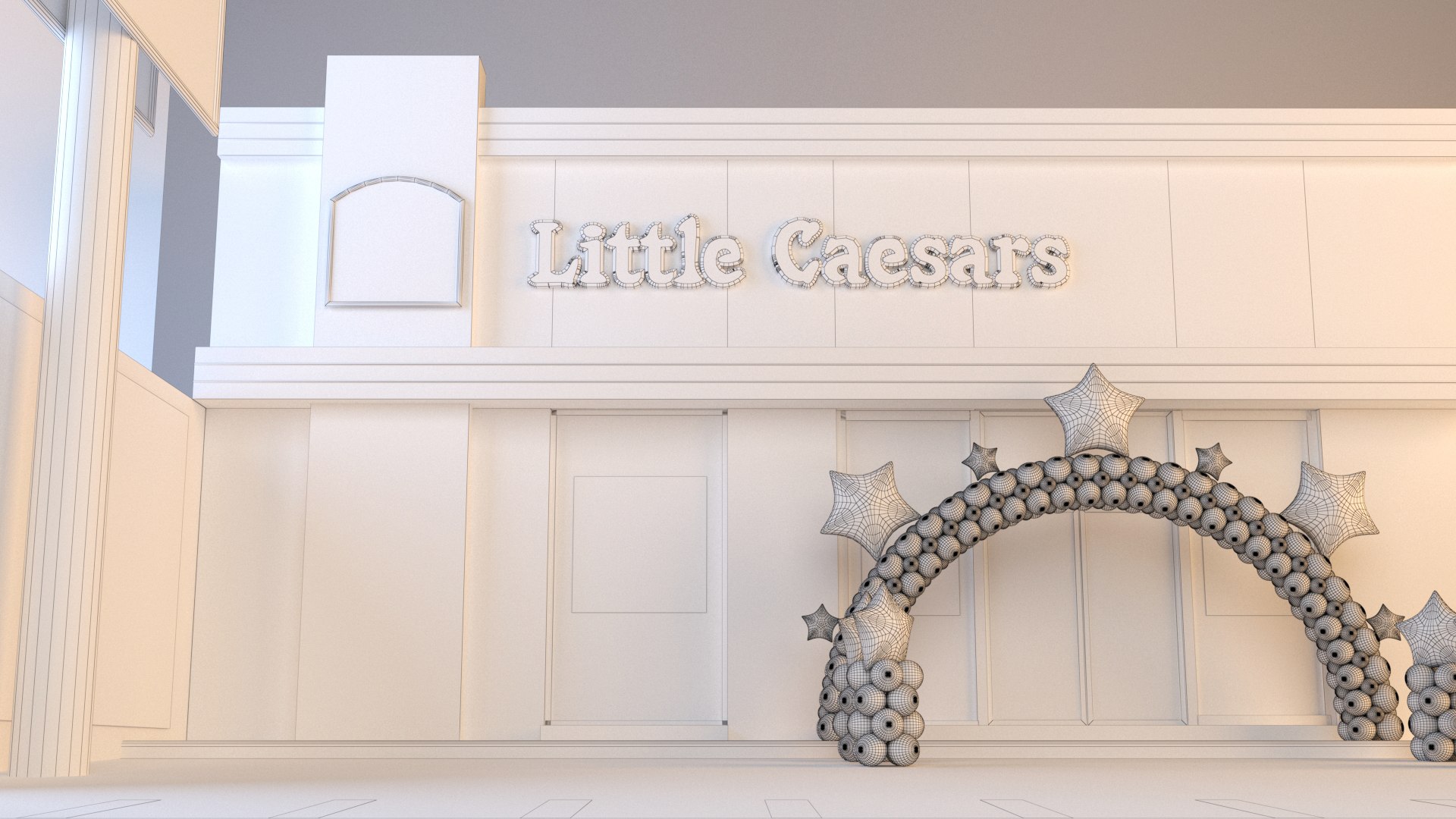 Little Caesars Building Arch Model - TurboSquid 1417580