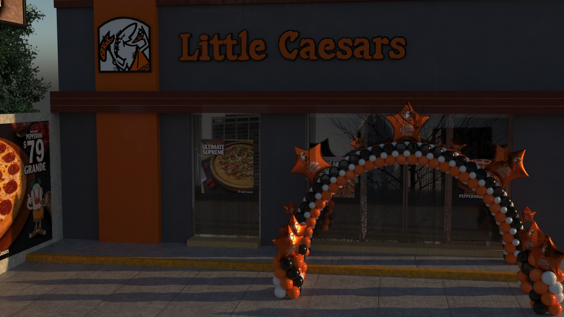 Little Caesars Building Arch Model - TurboSquid 1417580