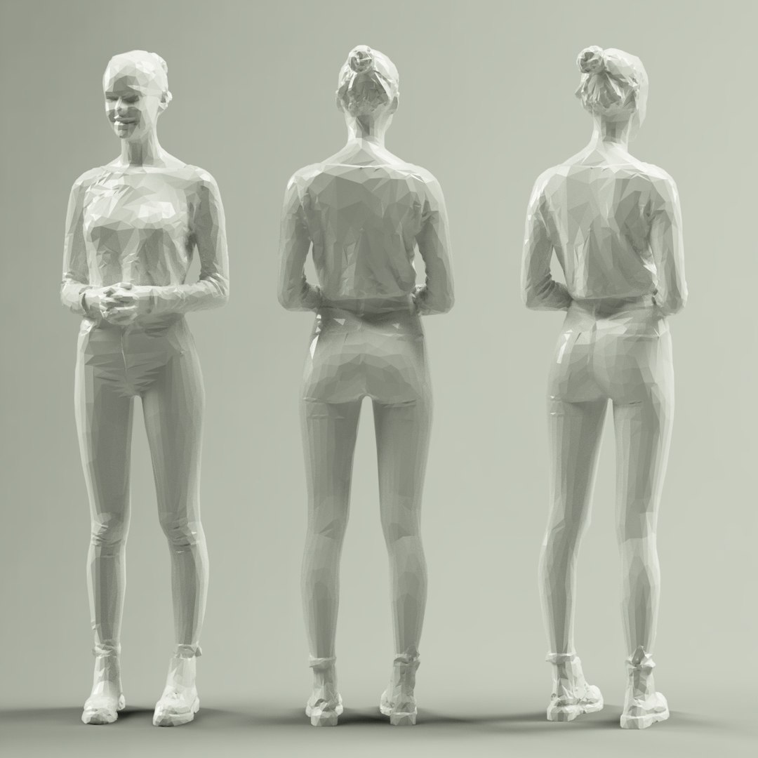 Girl rendered human 3D model - TurboSquid 1245940