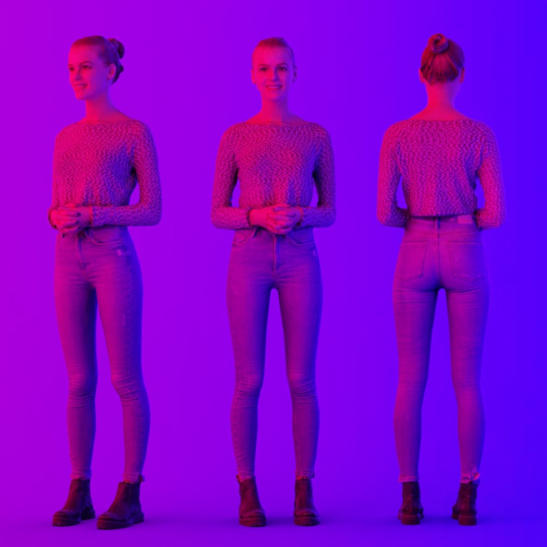 Girl rendered human 3D model - TurboSquid 1245940