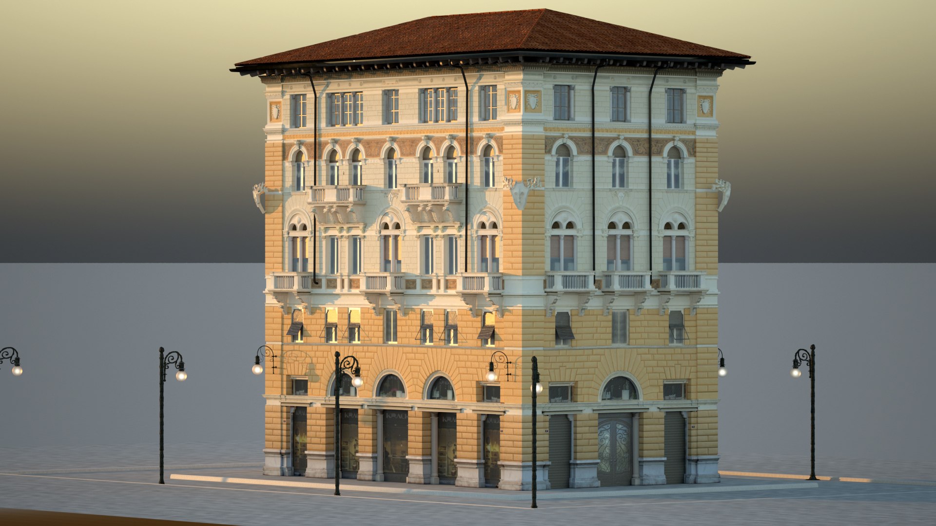 Palace ponterosso 3D model - TurboSquid 1542433