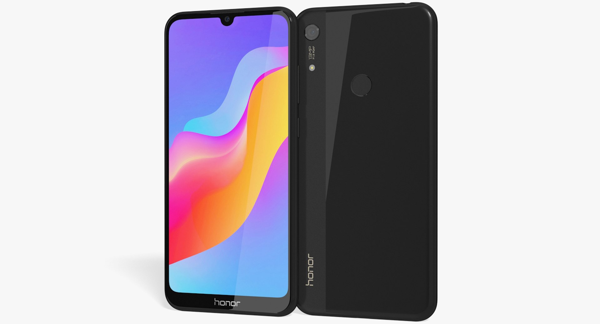 Realistic Honor 8a Black Model - TurboSquid 1397762
