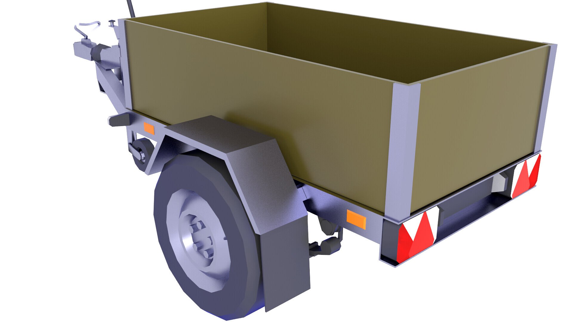 Open Cargo Trailer Low Poly 13 3D Model - TurboSquid 1871180