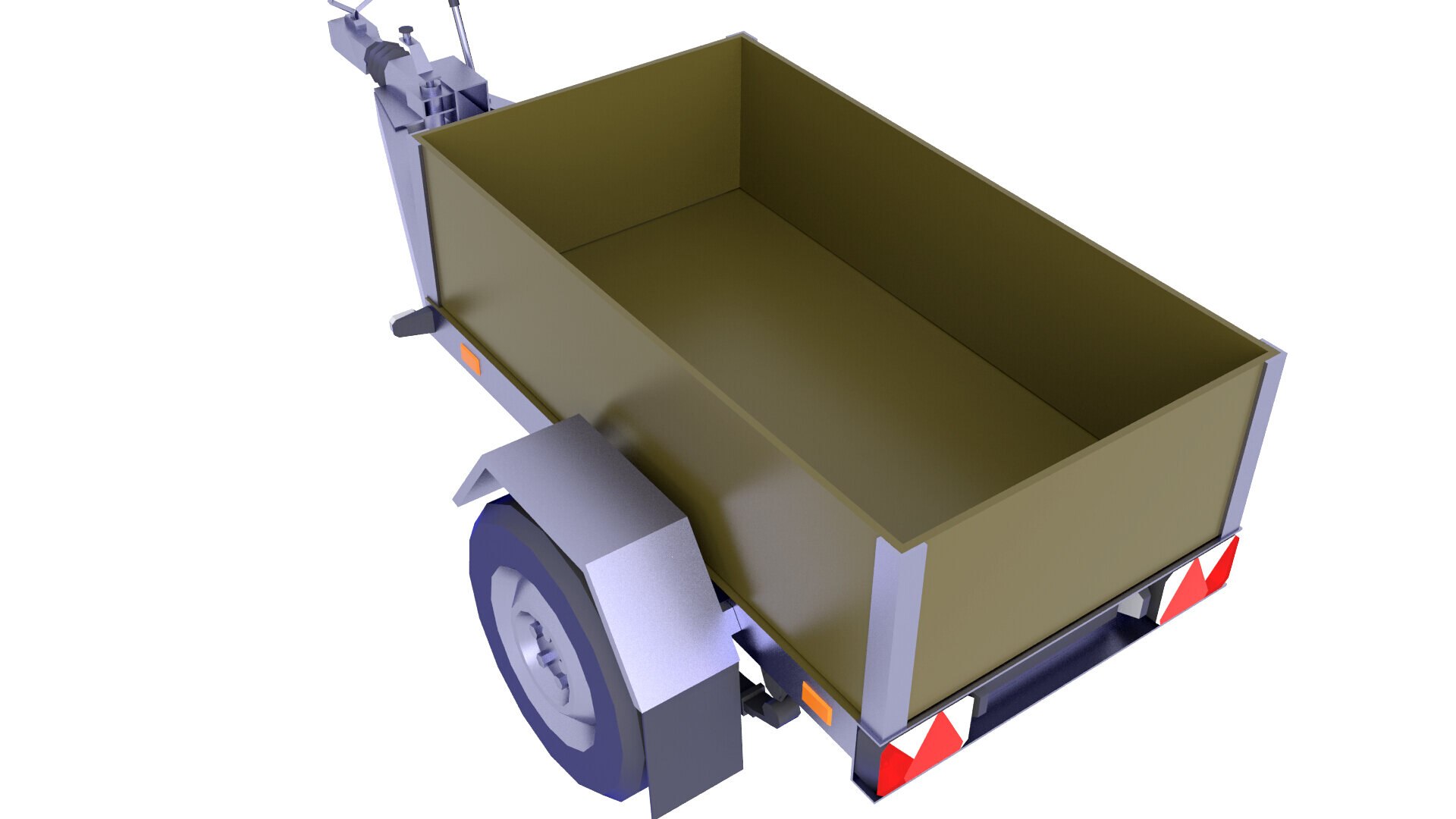 Open Cargo Trailer Low Poly 13 3D Model - TurboSquid 1871180