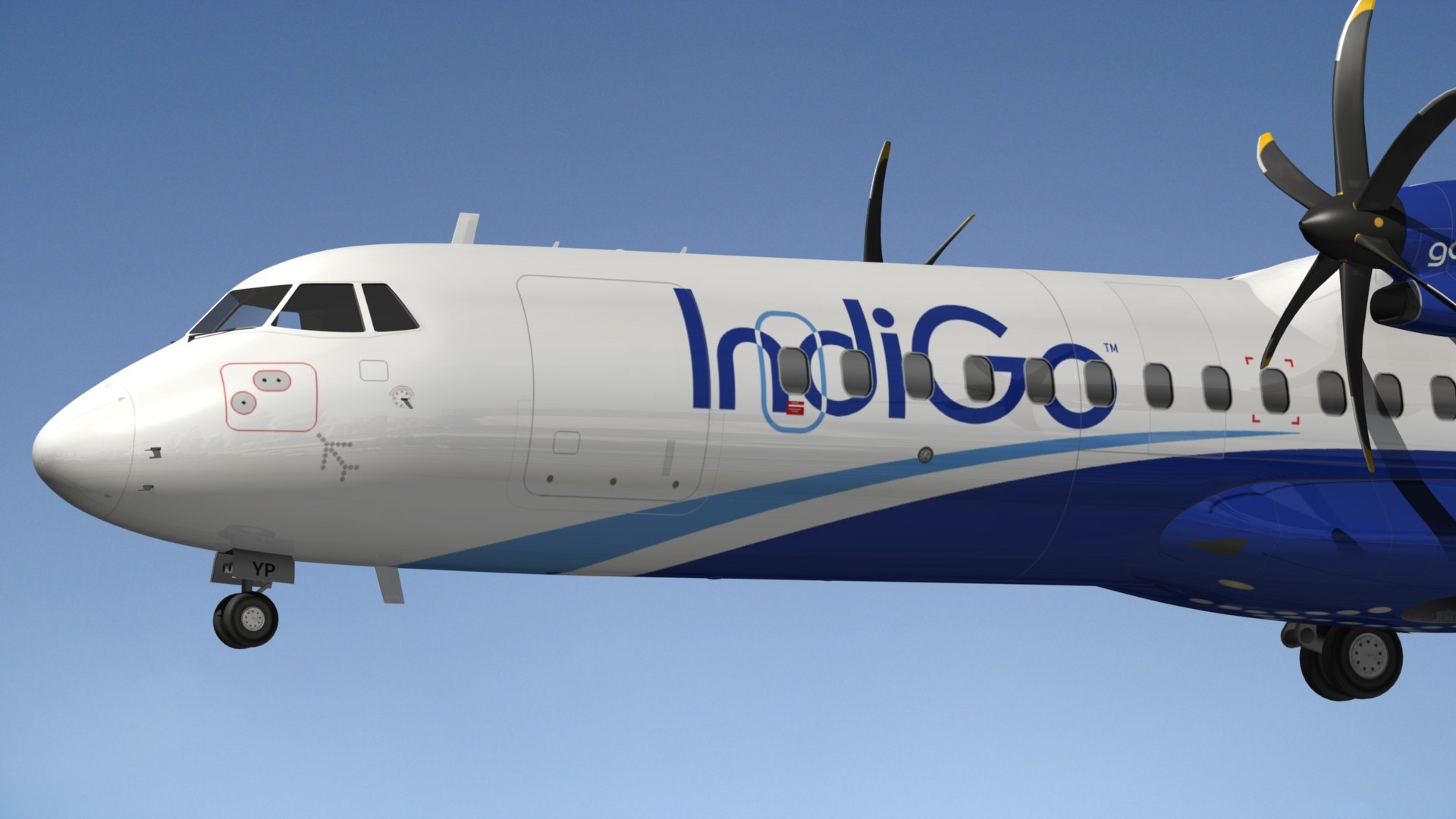3D Atr 72 Indigo Airlines - TurboSquid 1650358