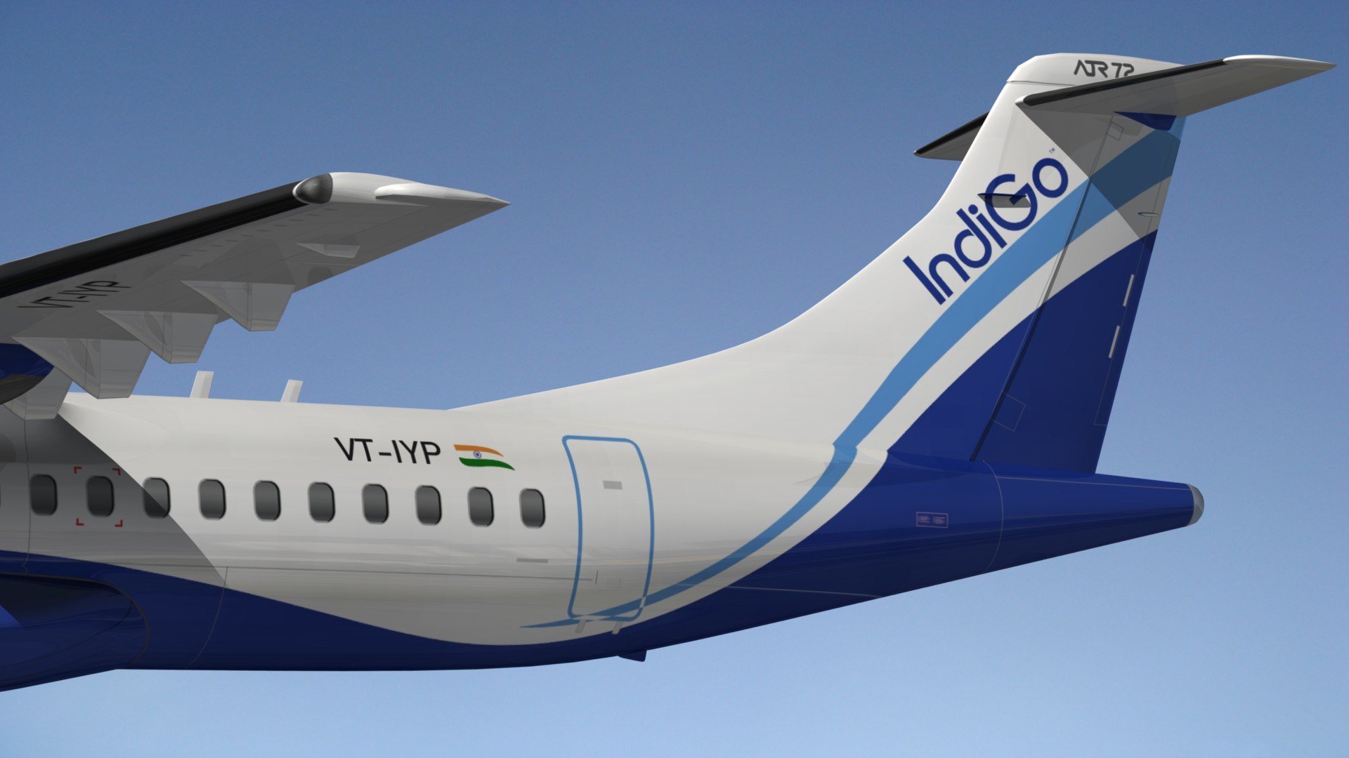 3D Atr 72 Indigo Airlines - TurboSquid 1650358