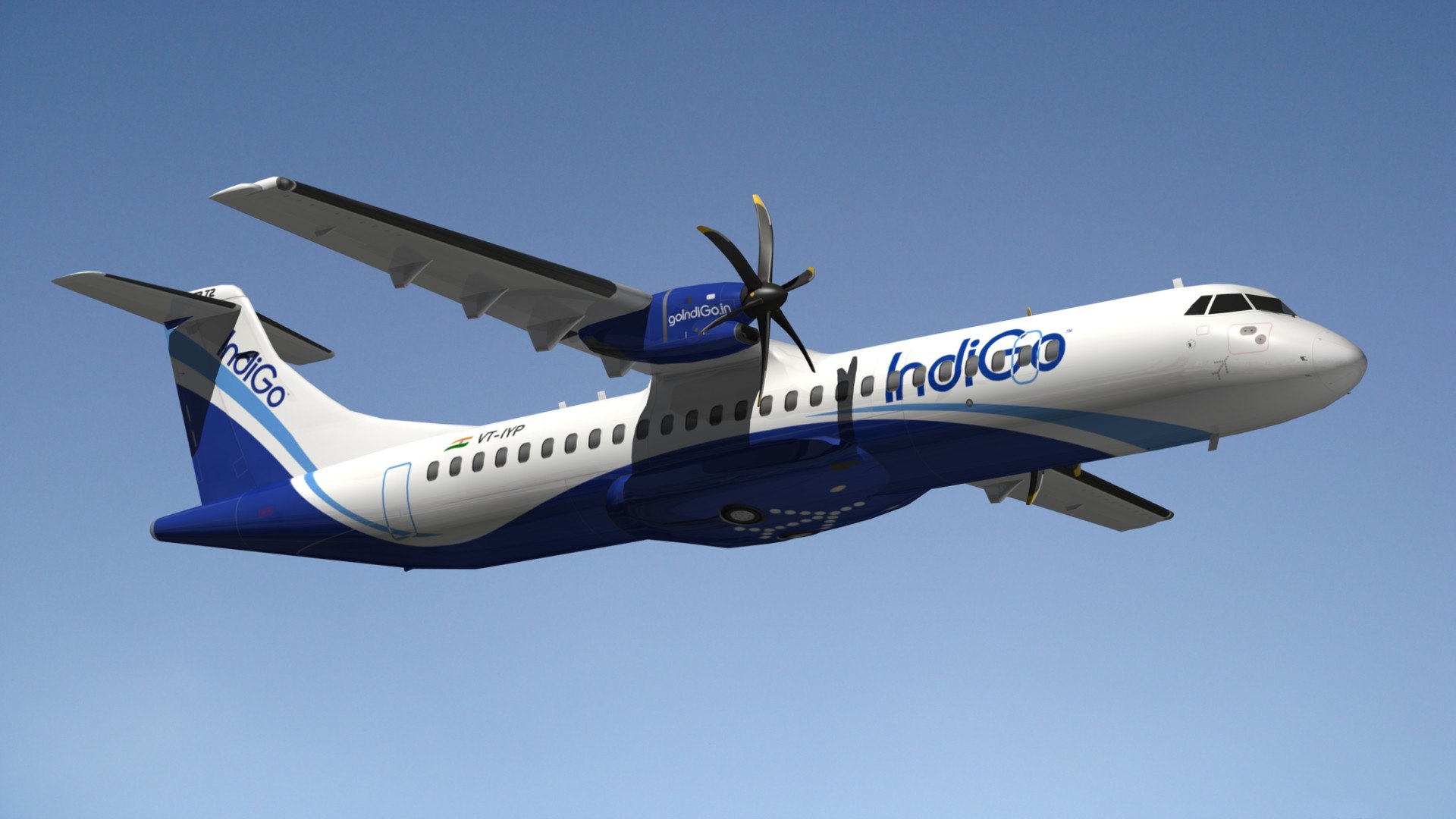 3D Atr 72 Indigo Airlines - TurboSquid 1650358