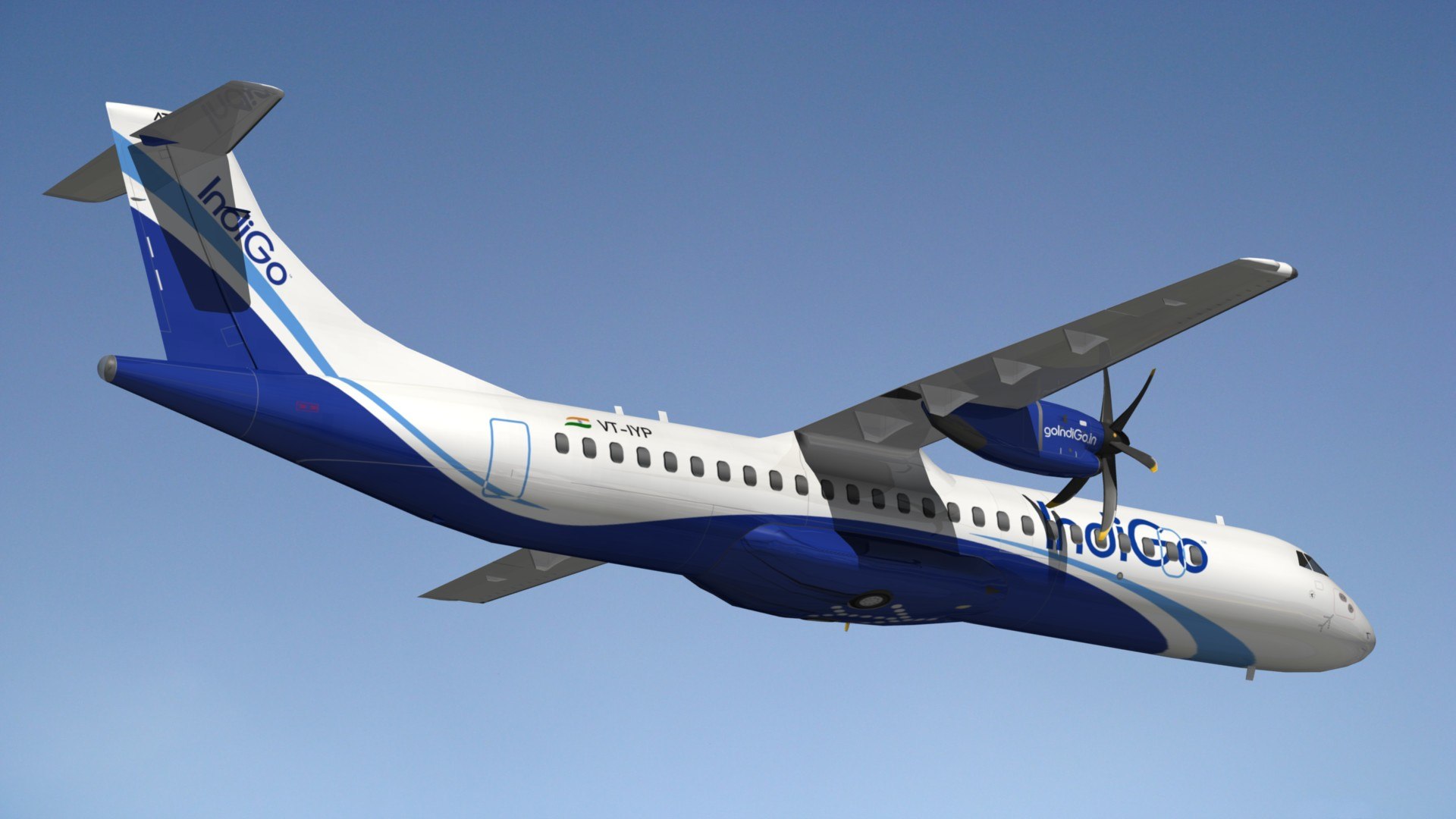 3D Atr 72 Indigo Airlines - TurboSquid 1650358