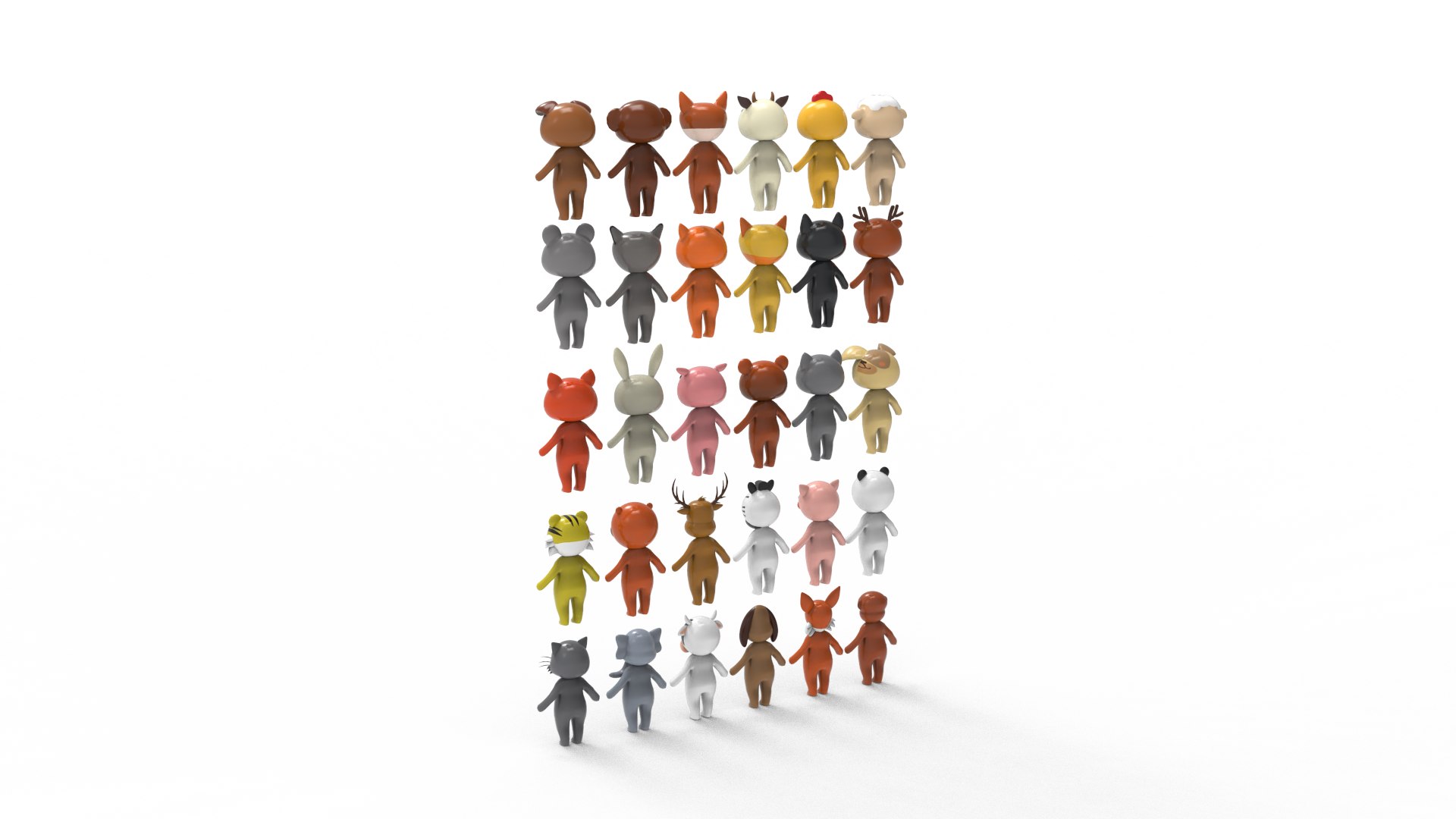 3D Model Character002 Little Animal Pack 3D - TurboSquid 2069952