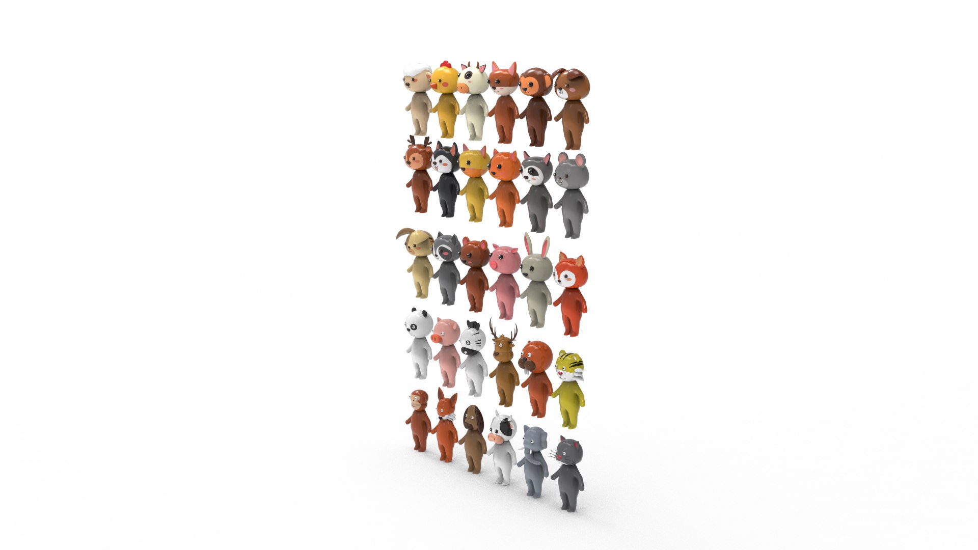 3D Model Character002 Little Animal Pack 3D - TurboSquid 2069952