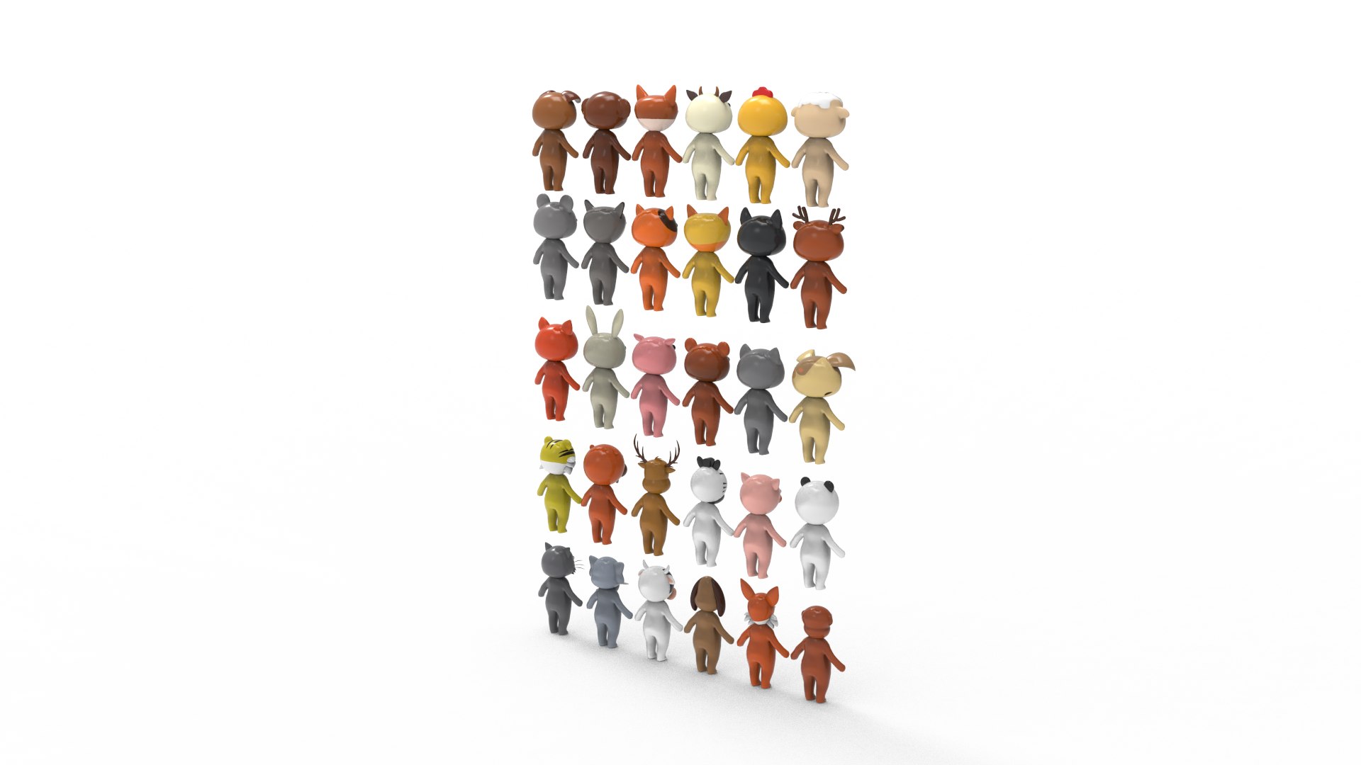 3D Model Character002 Little Animal Pack 3D - TurboSquid 2069952