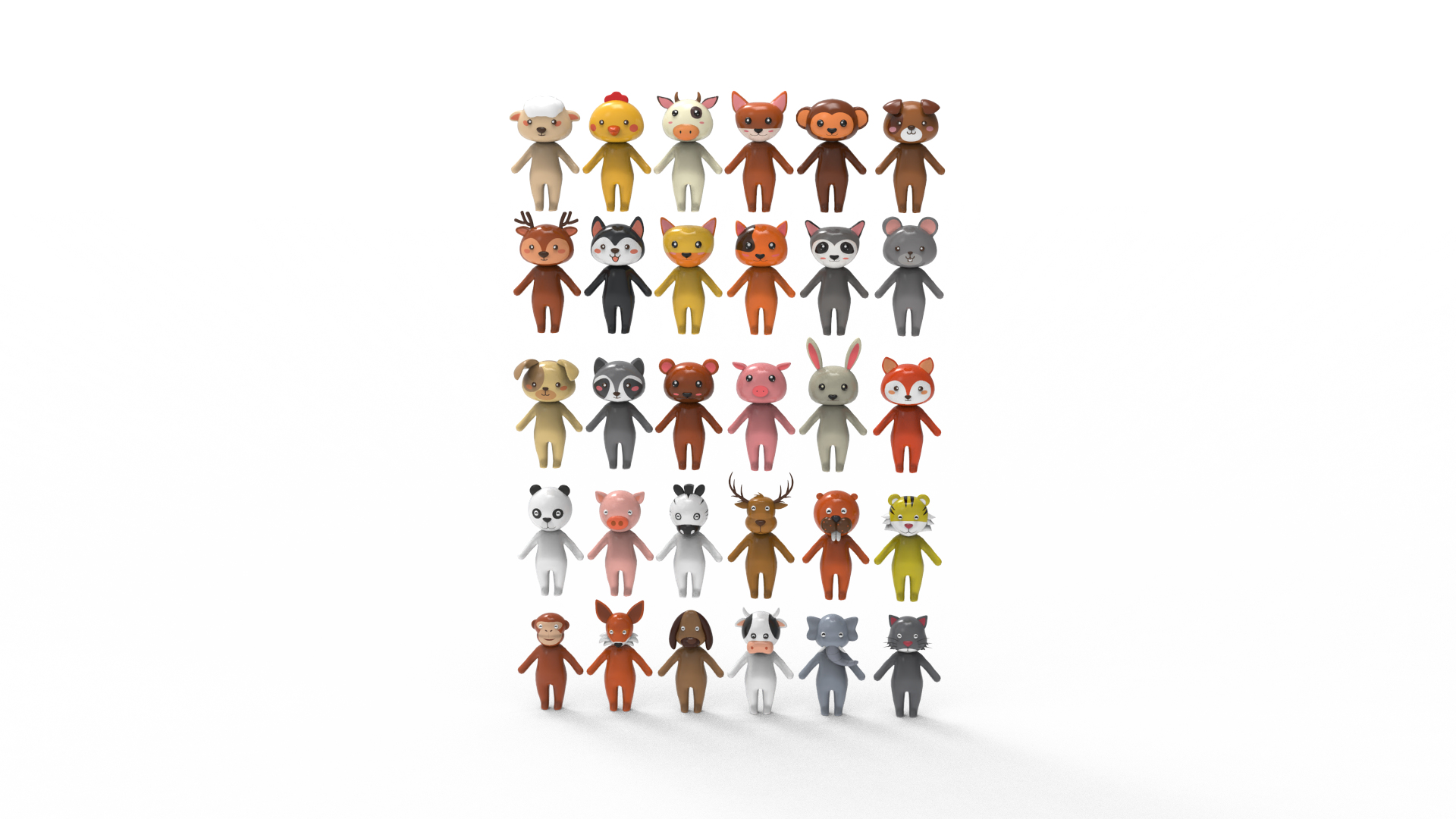 3D Model Character002 Little Animal Pack 3D - TurboSquid 2069952