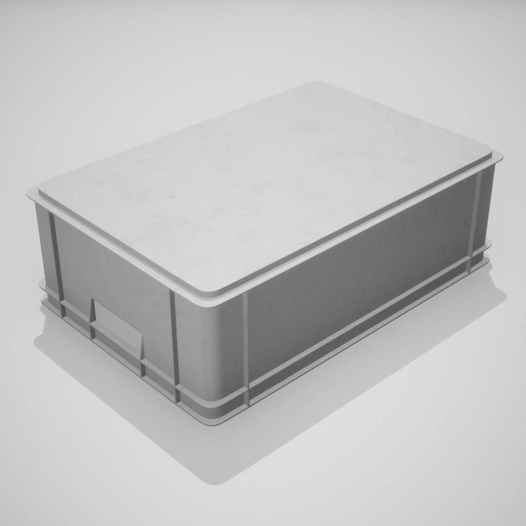Plastic Stacking Box Gray 3D - TurboSquid 1300583
