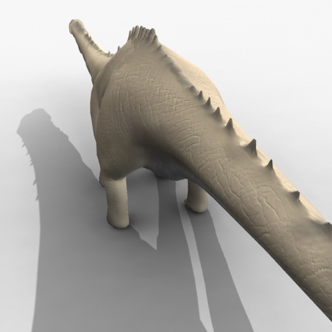 rigged diplodocus 3d model