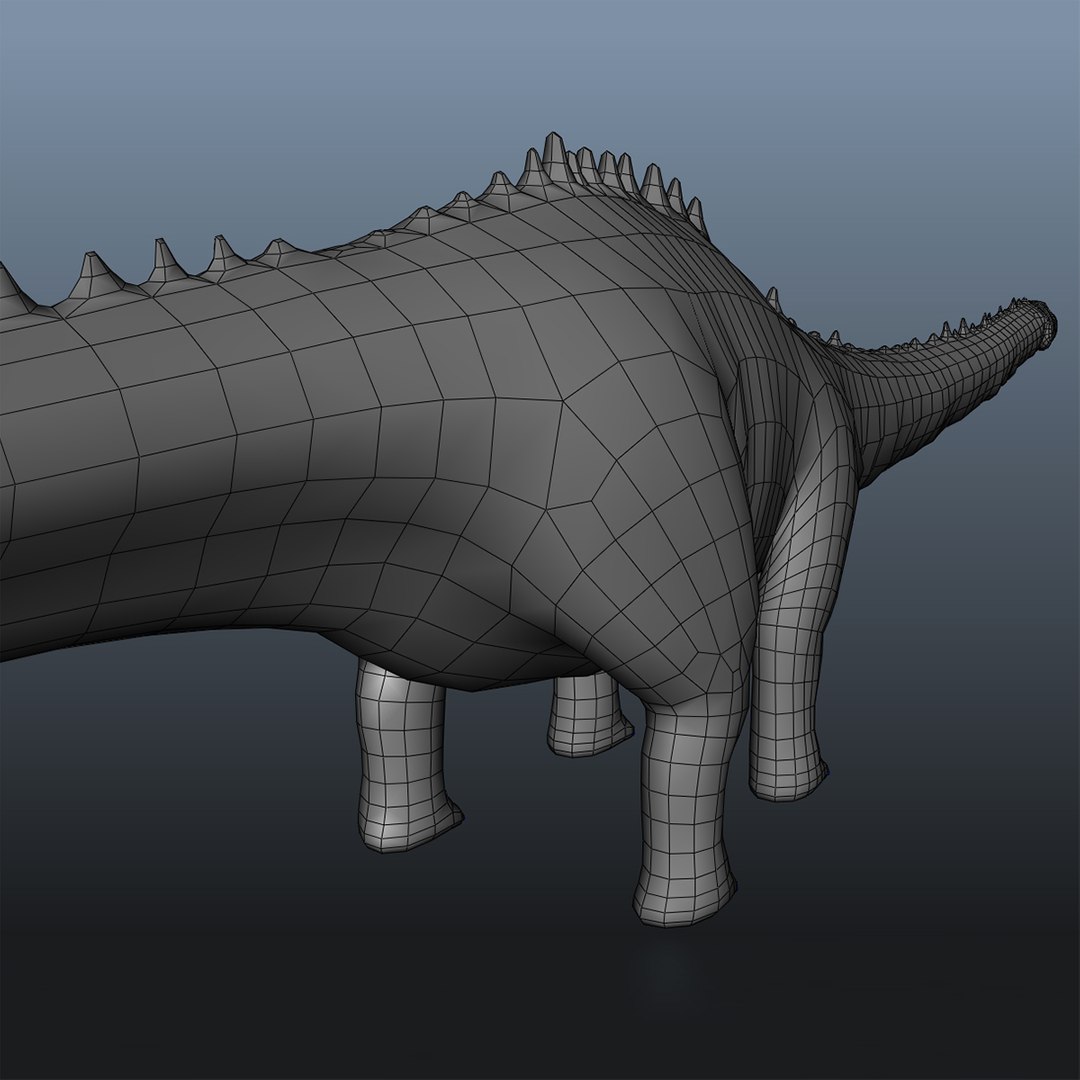 rigged diplodocus 3d model