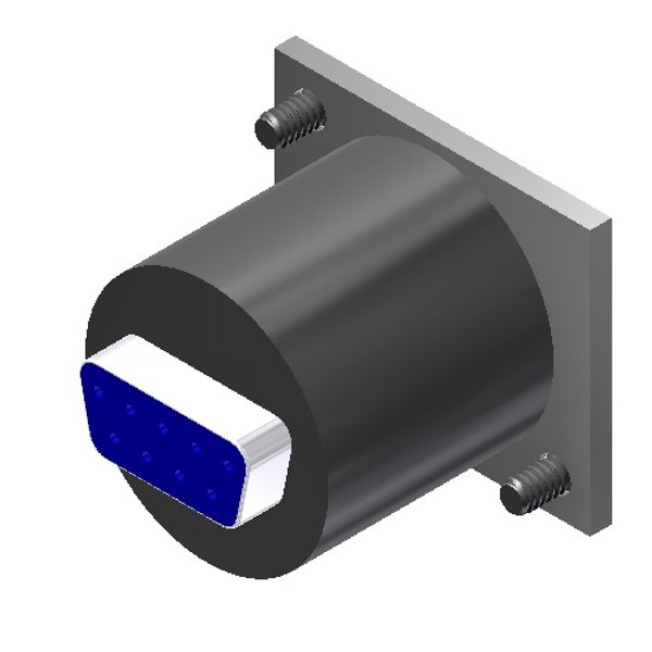 3d ige female db9 connector