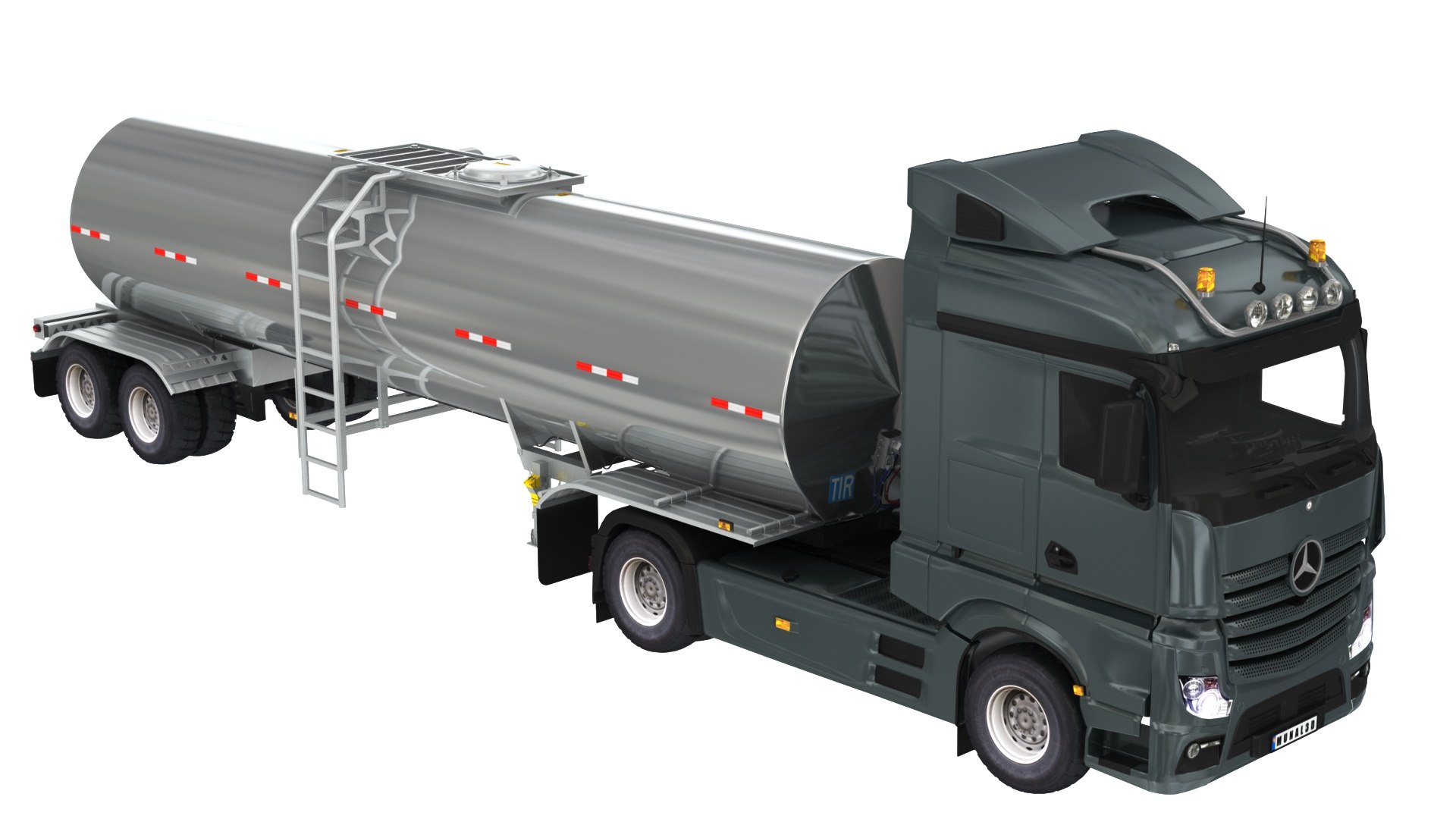 3D Model Semi Trailer And Tanker Truck - TurboSquid 2278956