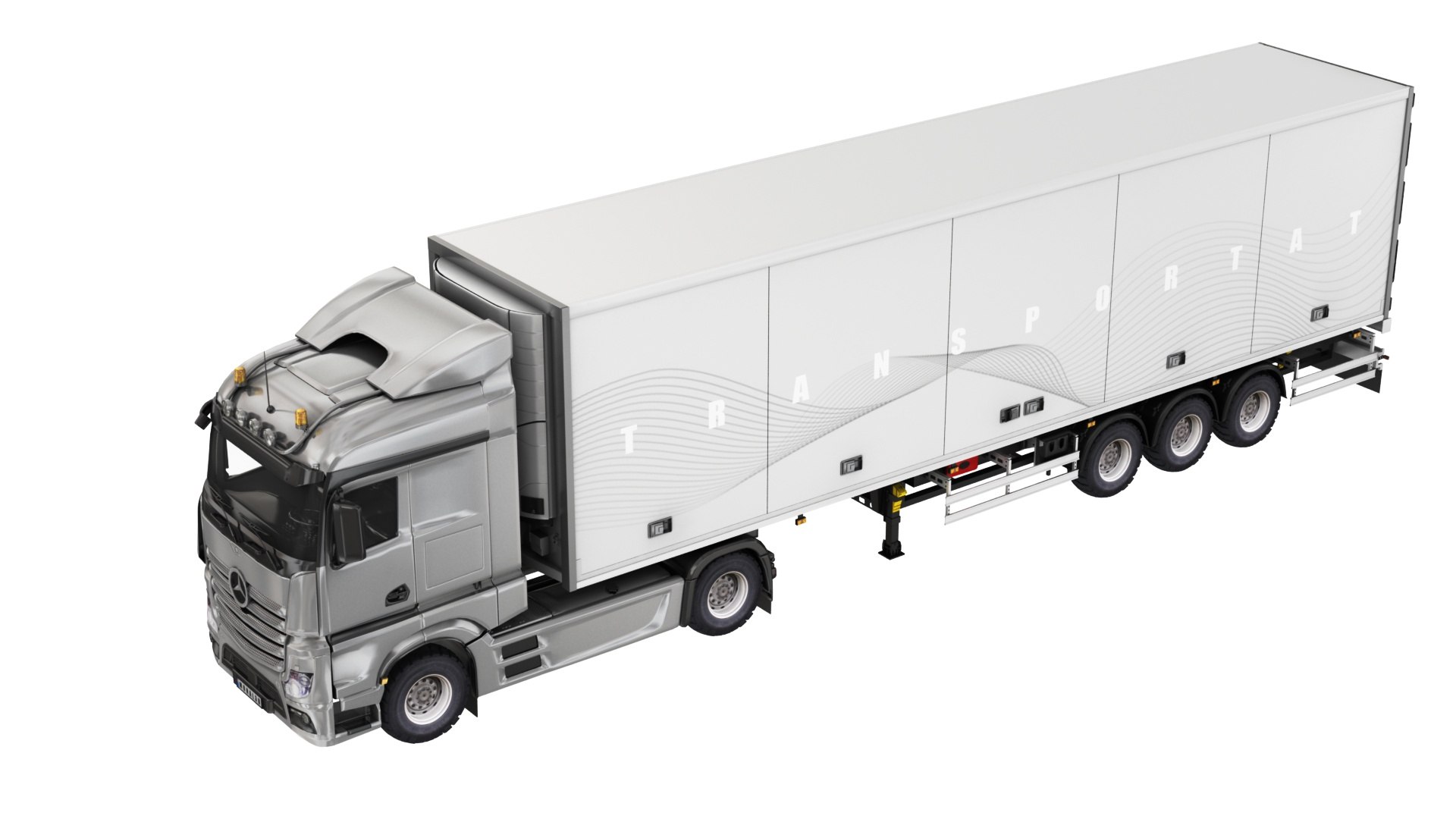 3D Model Semi Trailer And Tanker Truck - TurboSquid 2278956
