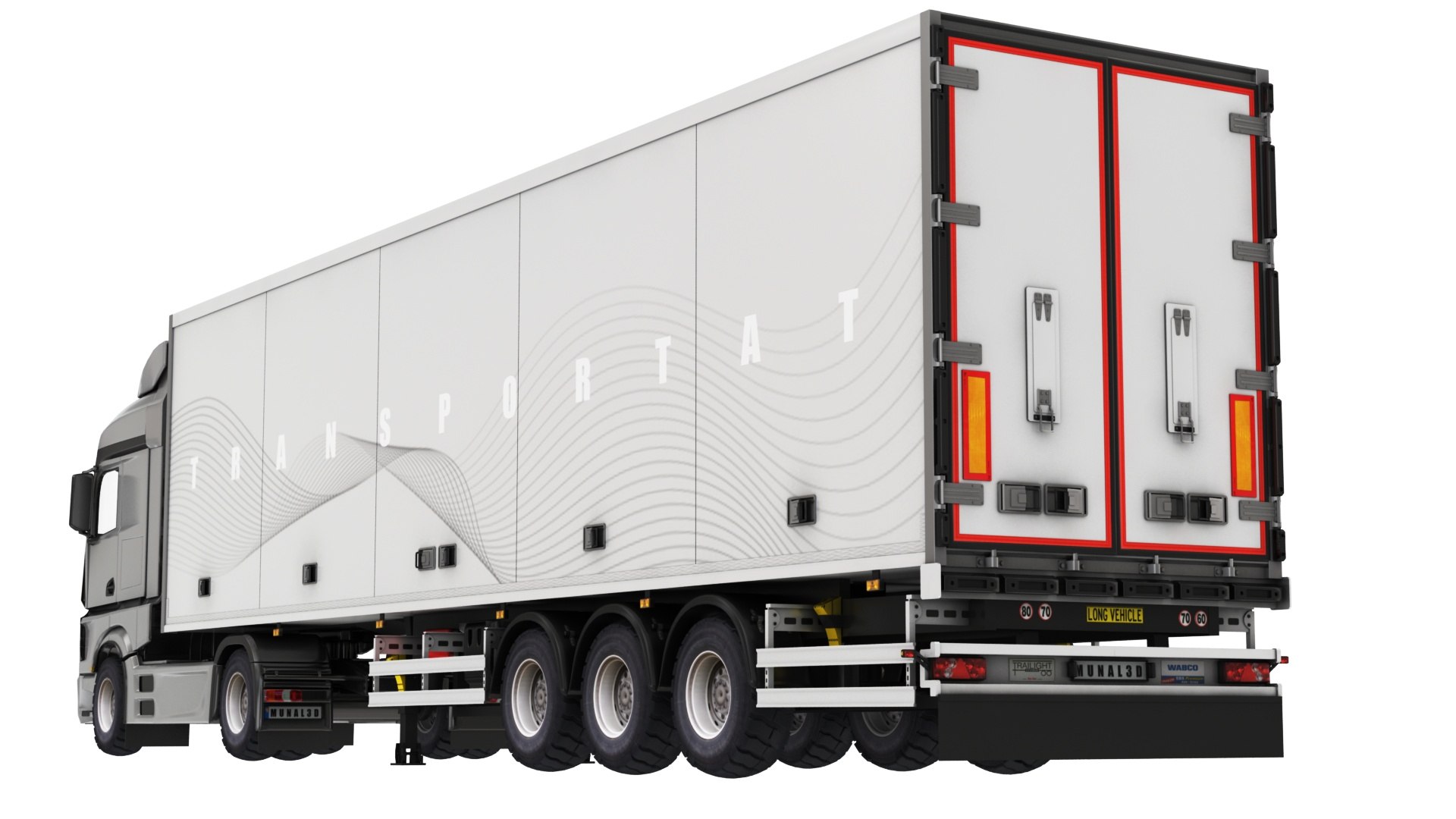 3D Model Semi Trailer And Tanker Truck - TurboSquid 2278956