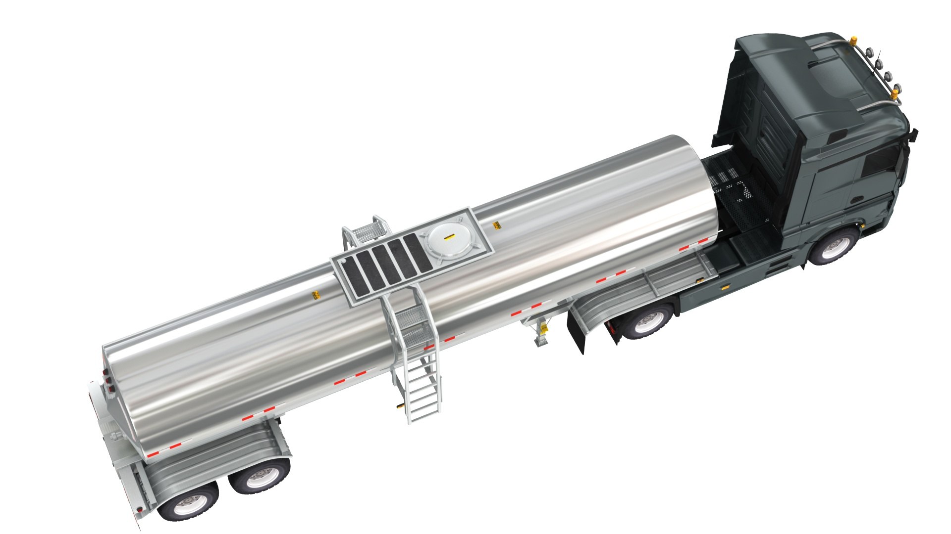 3D Model Semi Trailer And Tanker Truck - TurboSquid 2278956