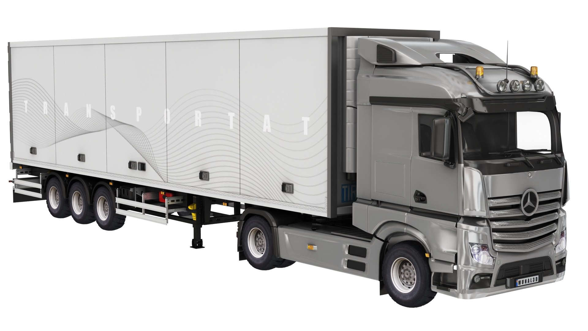 3D Model Semi Trailer And Tanker Truck - TurboSquid 2278956