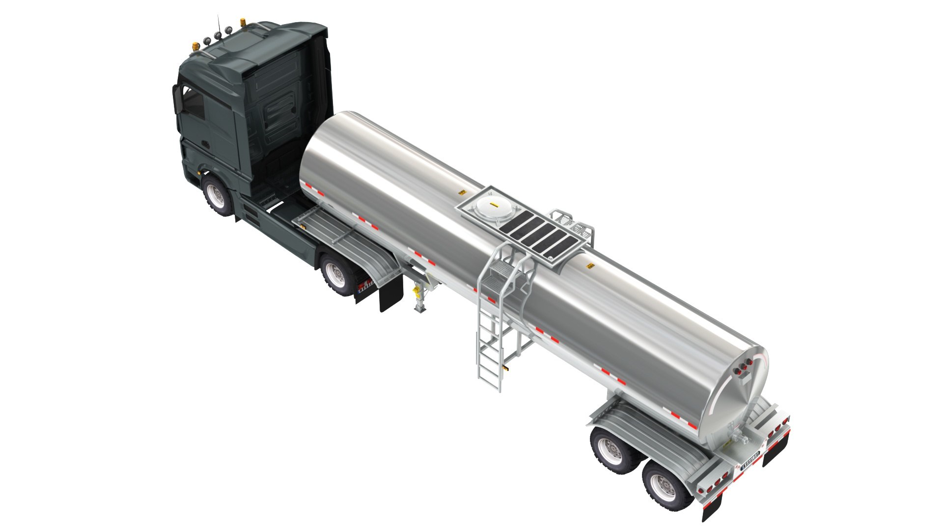 3D Model Semi Trailer And Tanker Truck - TurboSquid 2278956