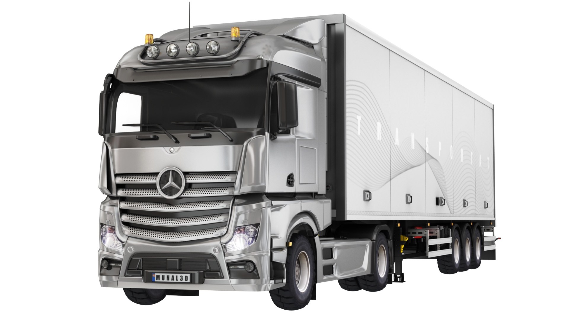 3D Model Semi Trailer And Tanker Truck - TurboSquid 2278956