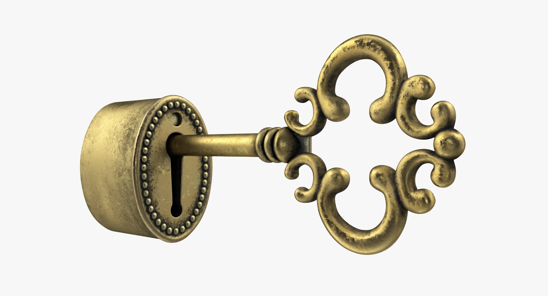 Old Key Keyhole 3D Model - TurboSquid 1219920