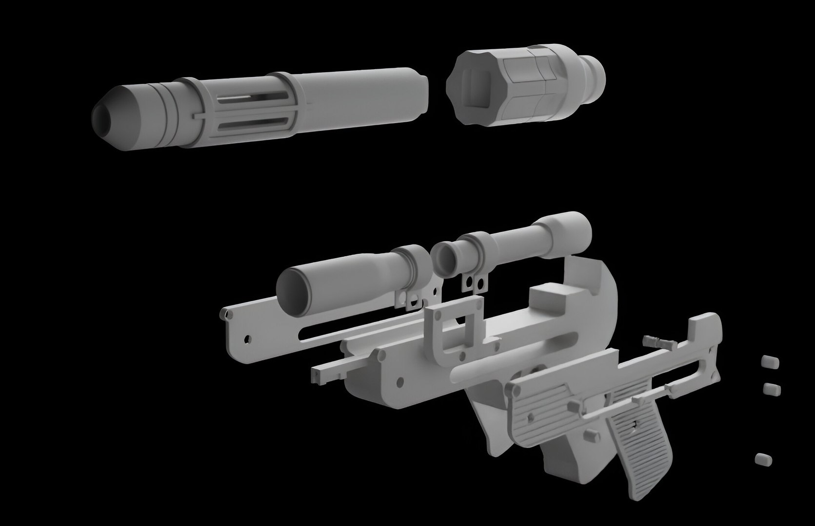 Starwars DT-29 Blaster 3D - TurboSquid 2329206