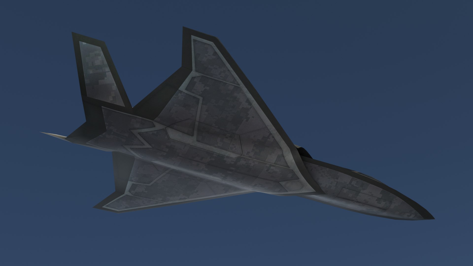 3D Model F-X NGAD Concept Aircraft Painted Game Model Low-poly 3D Model ...
