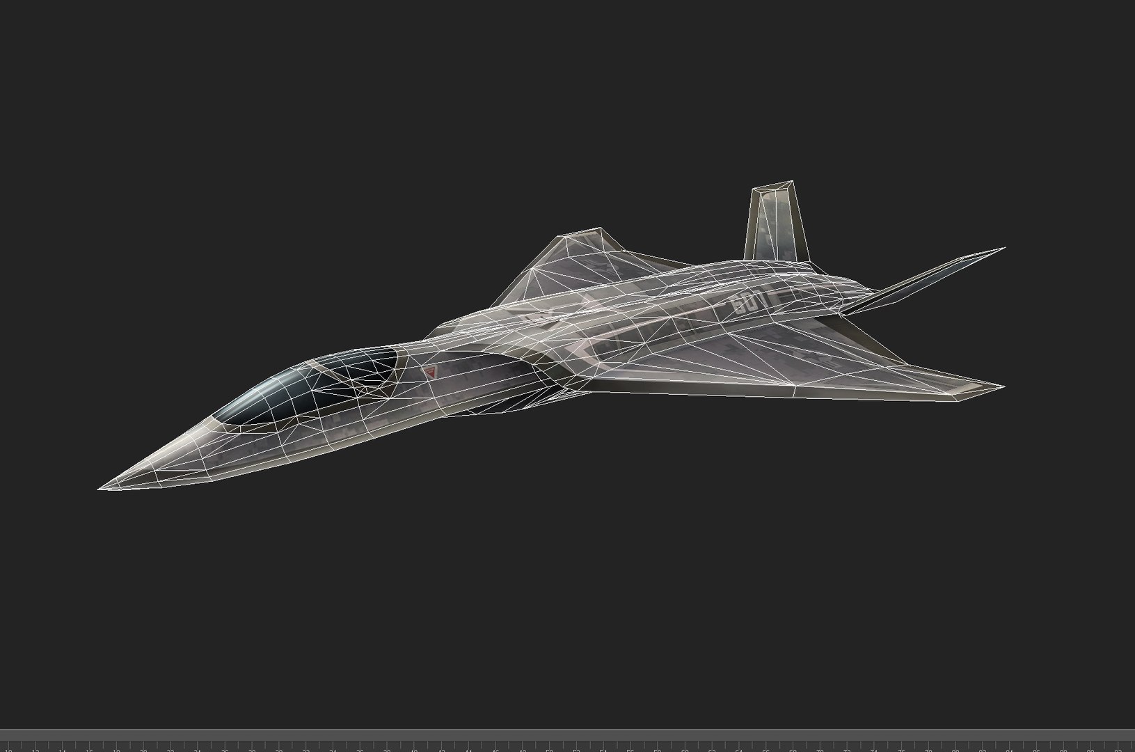 3D Model F-X NGAD Concept Aircraft Painted Game Model Low-poly 3D Model ...
