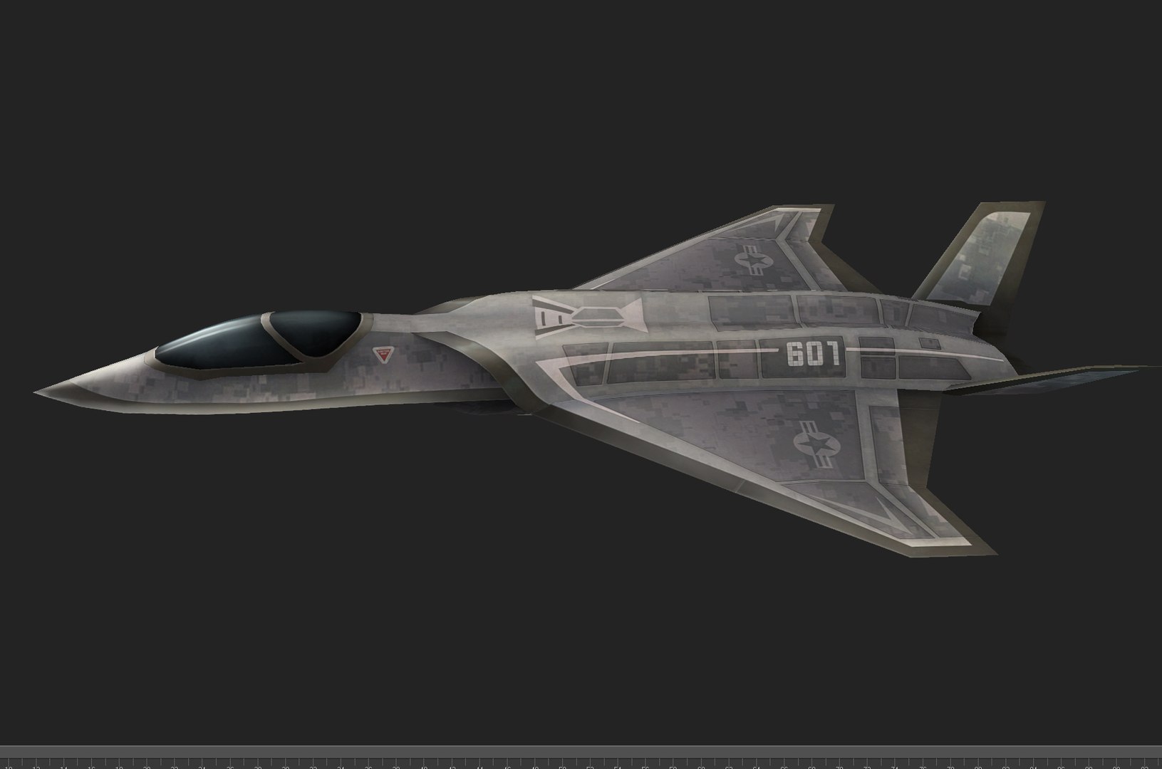 3D Model F-X NGAD Concept Aircraft Painted Game Model Low-poly 3D Model ...
