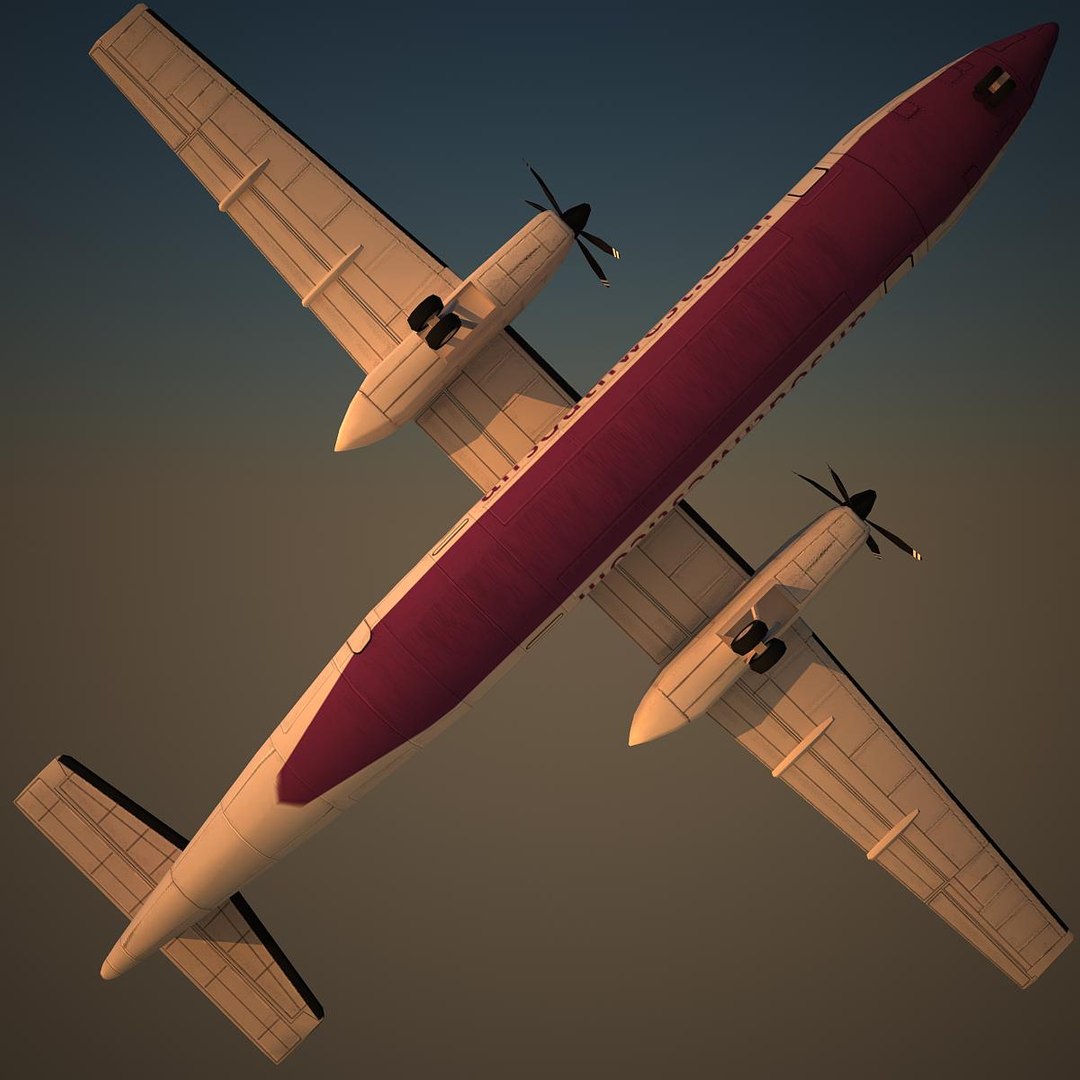 3d model bombardier dash 8 wow