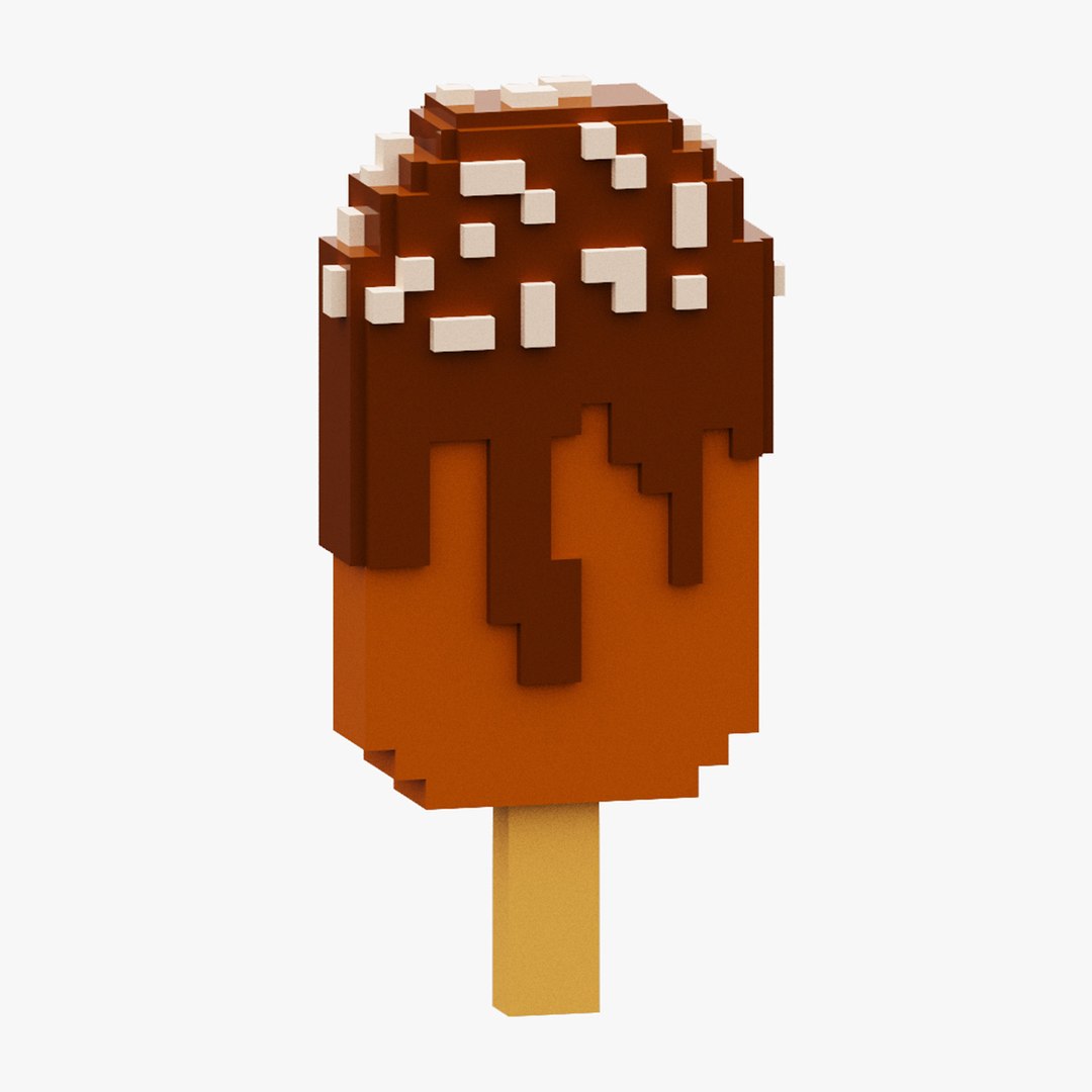Voxel Chocolate Ice Cream 3D model - TurboSquid 2068259