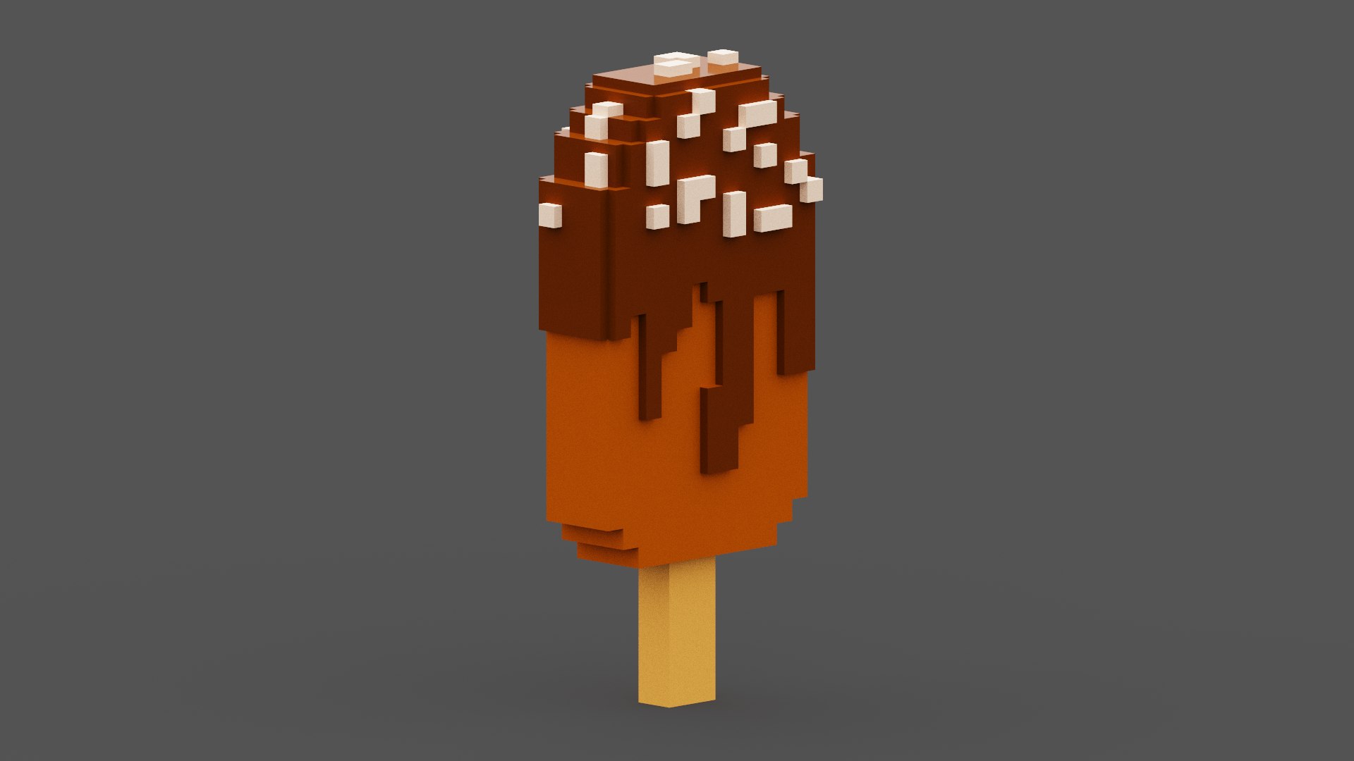 Voxel Chocolate Ice Cream 3D model - TurboSquid 2068259