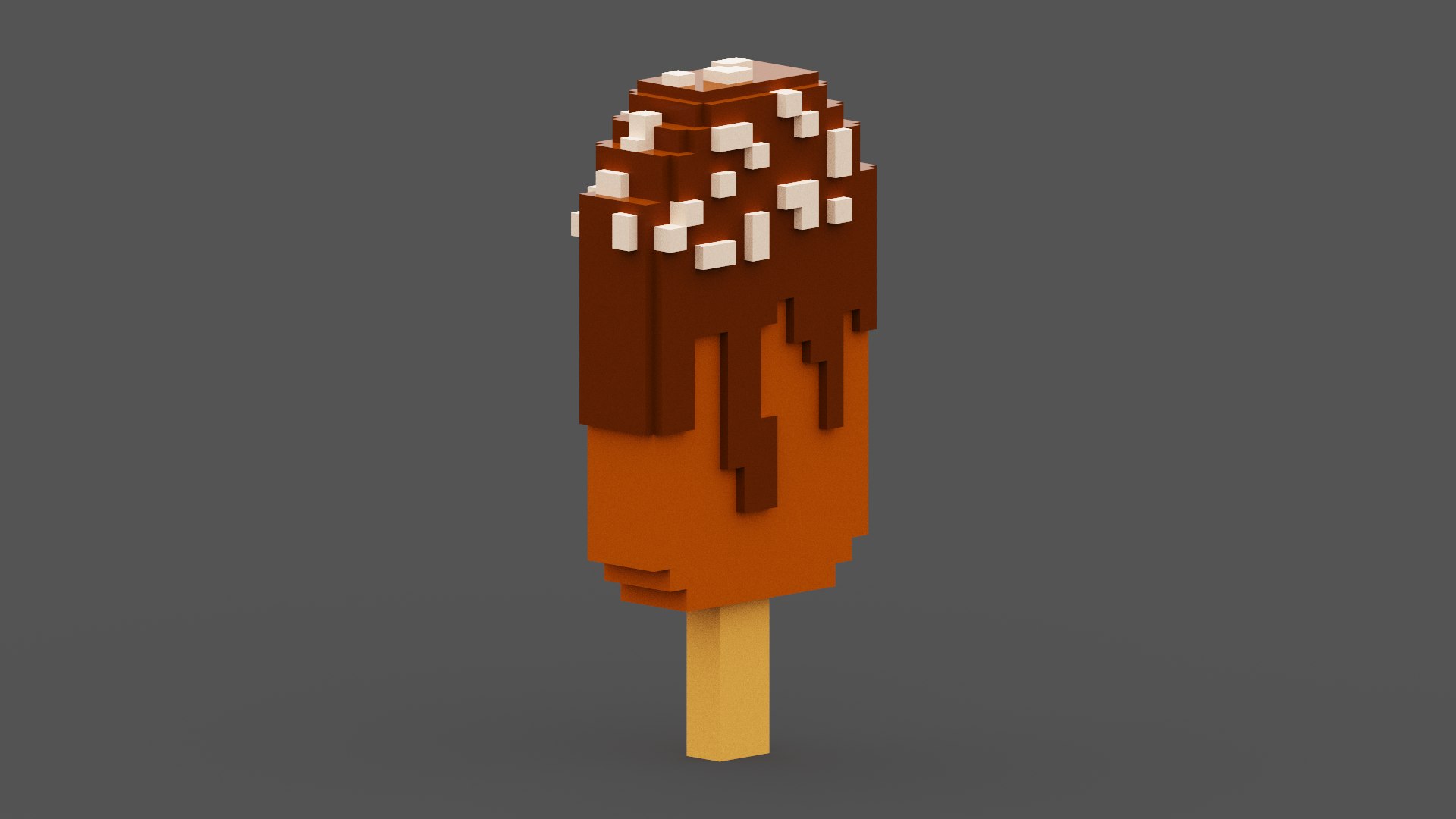 Voxel Chocolate Ice Cream 3D model - TurboSquid 2068259