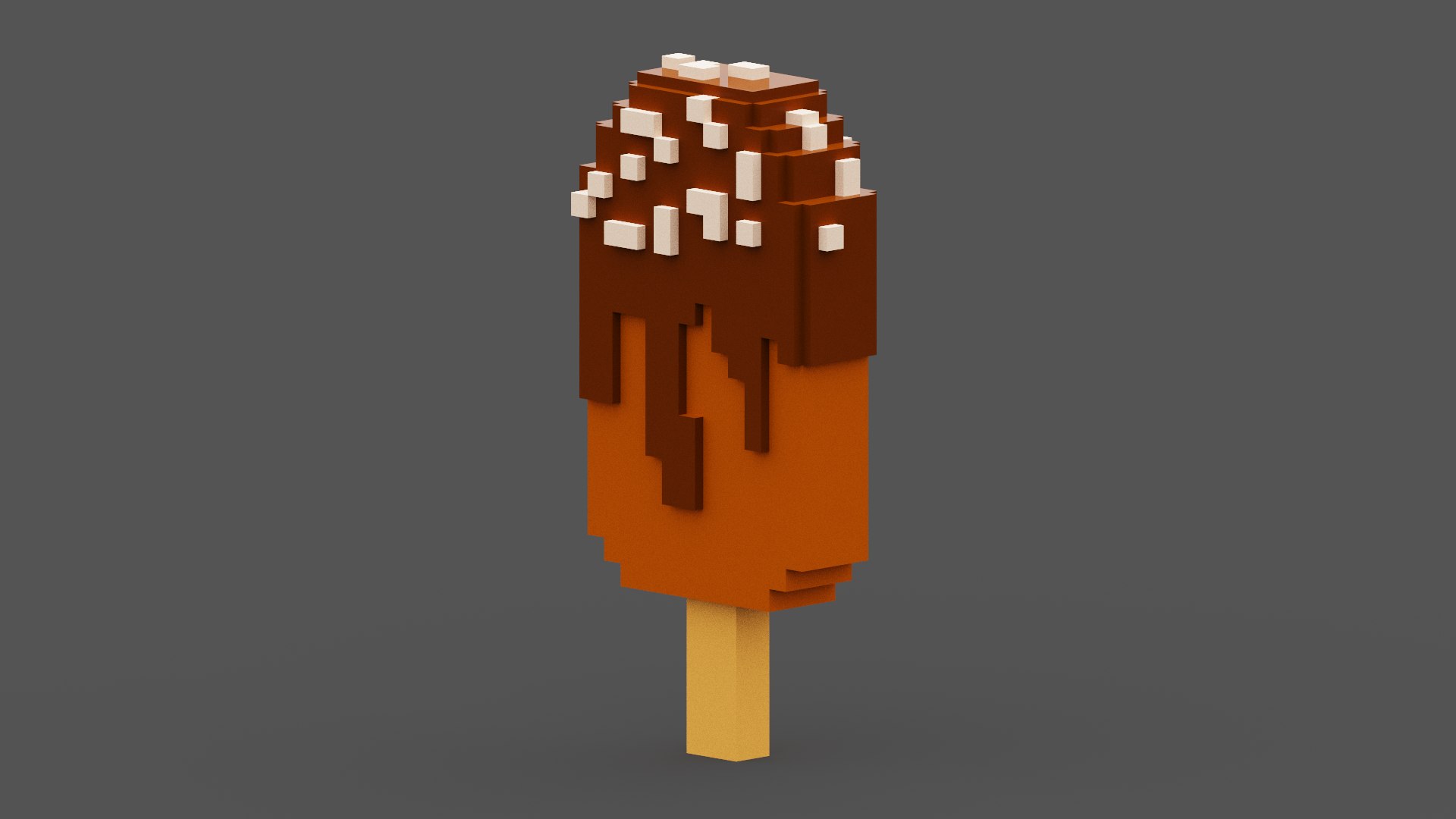 Voxel Chocolate Ice Cream 3D model - TurboSquid 2068259