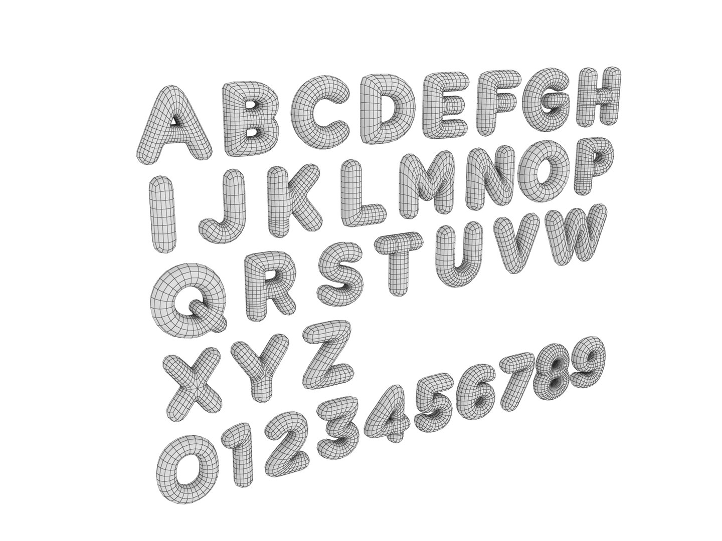 3D Cartoon Font - TurboSquid 1154673