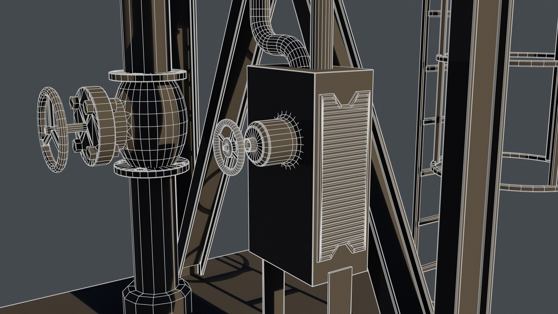 Industrial Hopper Structure Weathered 3D - TurboSquid 2418603