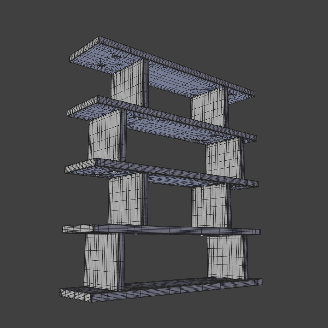 Free Home Office Shelf 3d Model