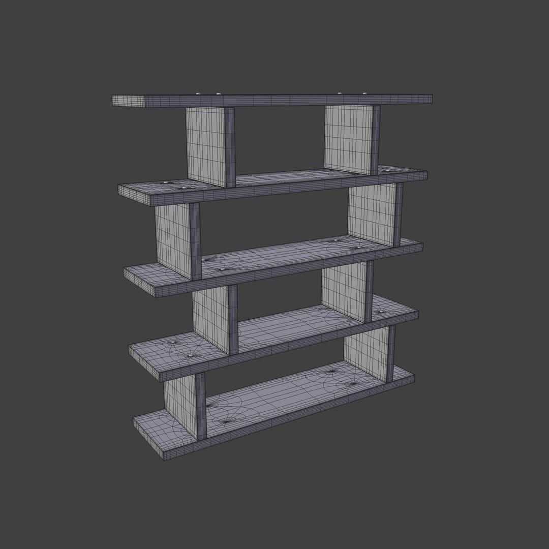 Free Home Office Shelf 3d Model