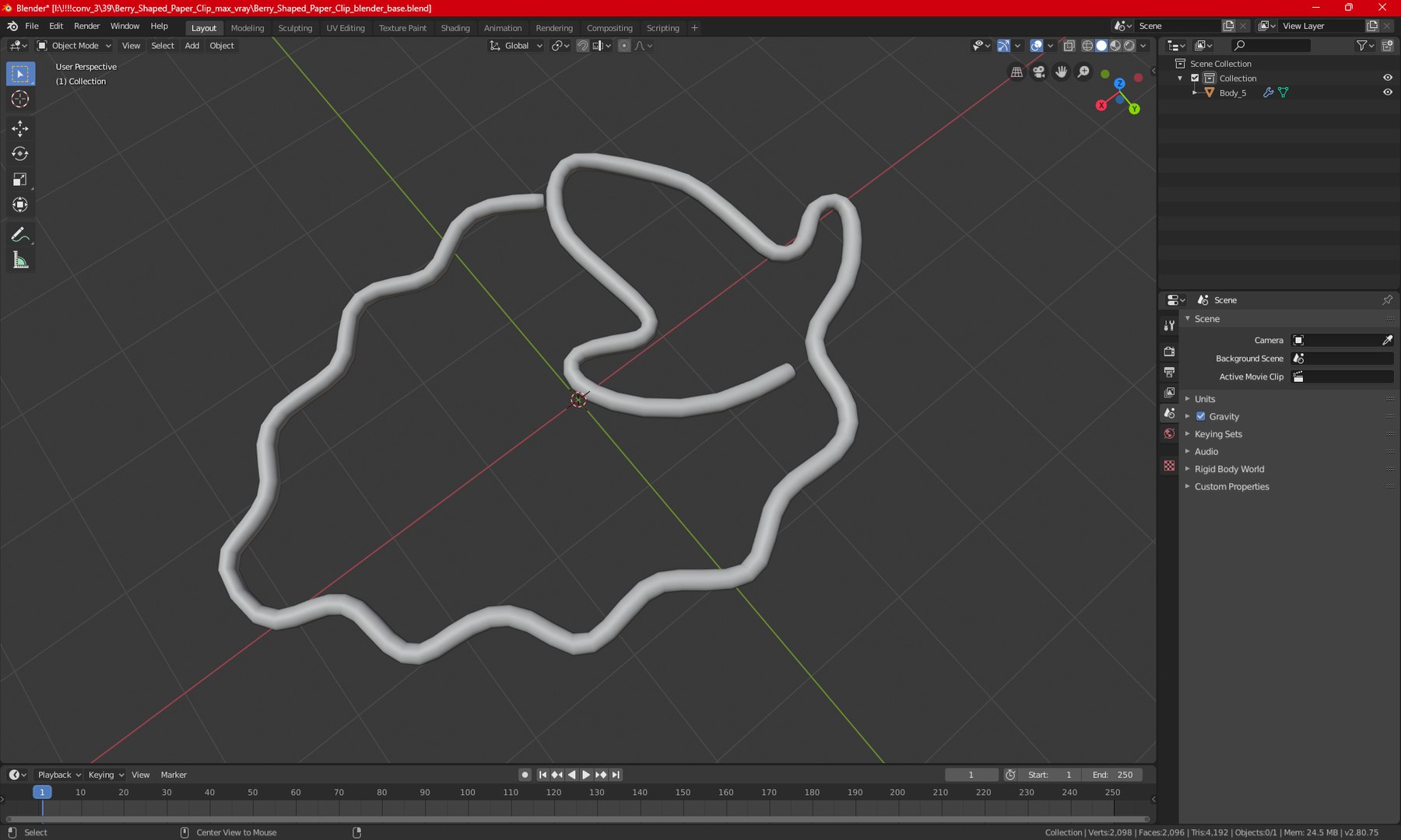 3D Berry Shaped Paper Clip Model - TurboSquid 2193432