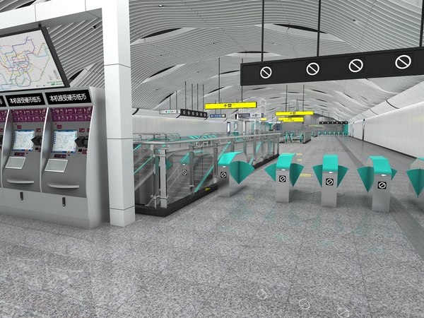 Subway station 1 3D model - TurboSquid 1615382