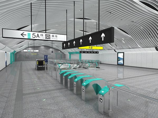 Subway station 1 3D model - TurboSquid 1615382