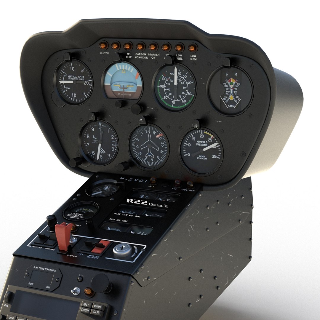 Light Helicopter Control Panel 3ds