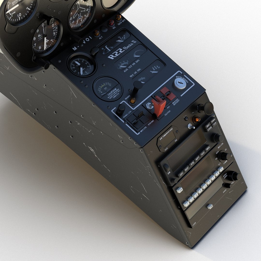 Light Helicopter Control Panel 3ds